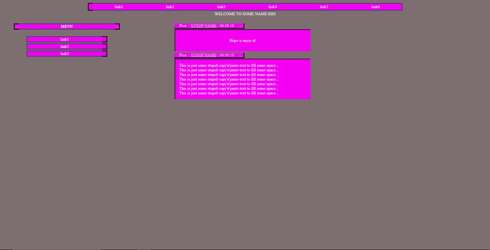 Mystic BBS Web template #4 – Dreamland BBS DoRE / DoRENET WHQ